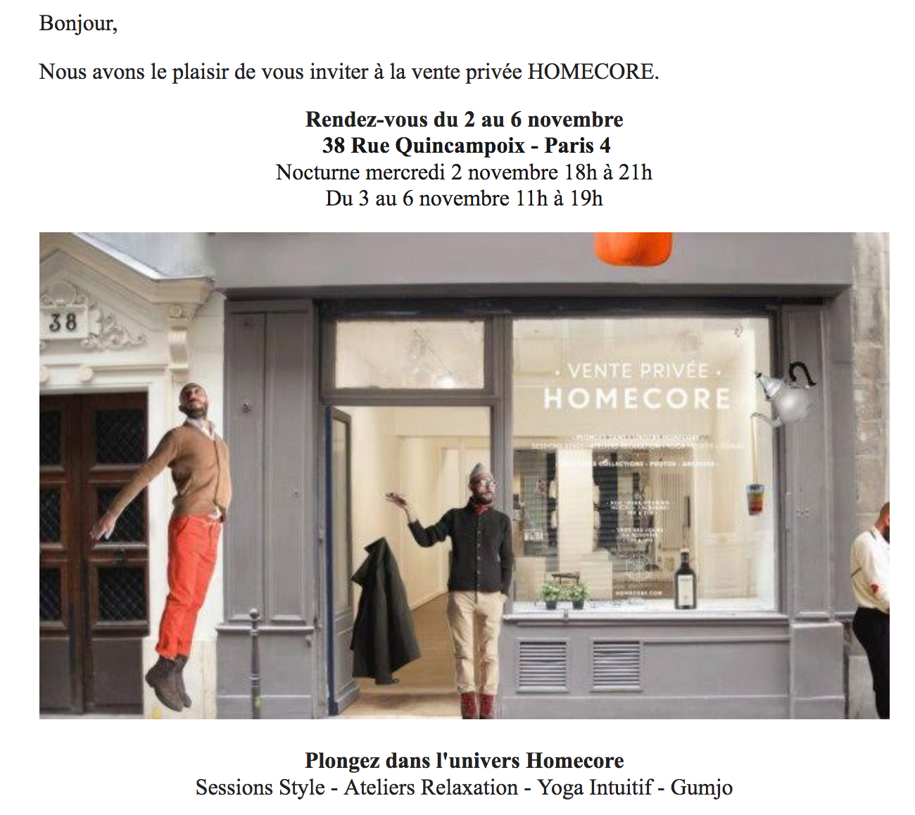 Vente presse HOMECORE Novembre 2016
