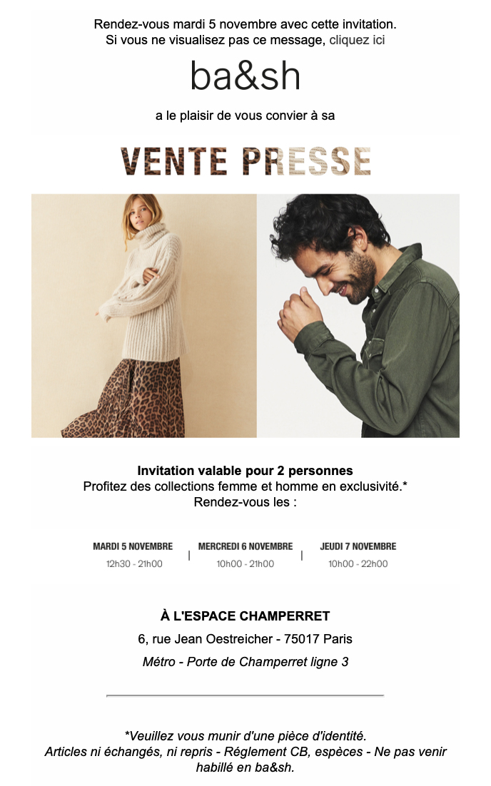 Vente presse BASH novembre 2019